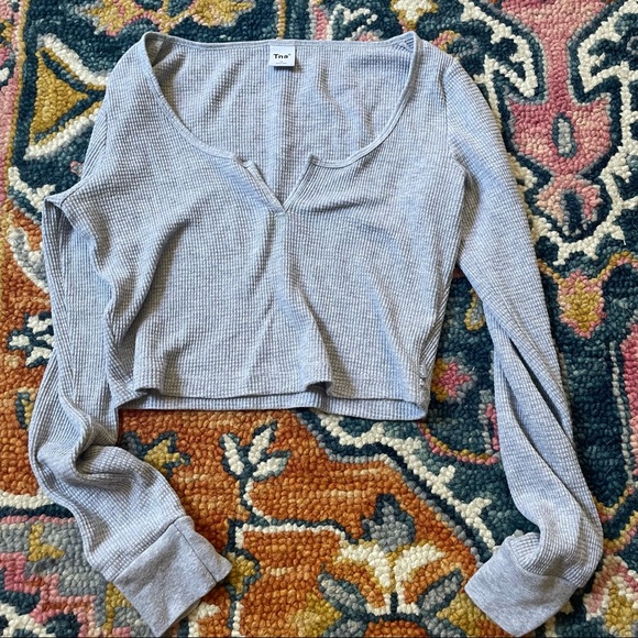 Aritzia | Tops | Aritzia Tna Waffle Crop Top | Poshmark